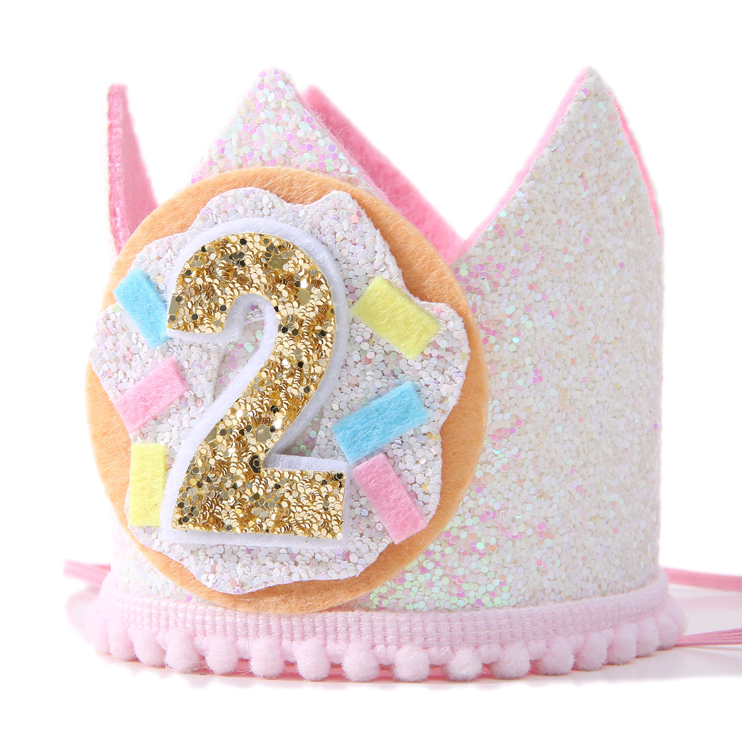 Donut Birthday Crown for 2nd Birthday - Two Donut Birthday Hat for ...