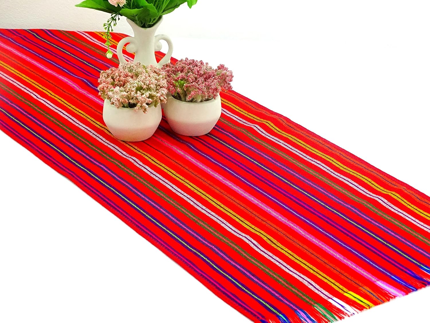 Amazon.com: Red Mexican Table Runner, Aztec Table Cloth, Mexican ...