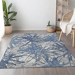 Amazon.com: Addison Rugs Mayfield AMF77 Blue 9' x 12' Indoor Premium ...