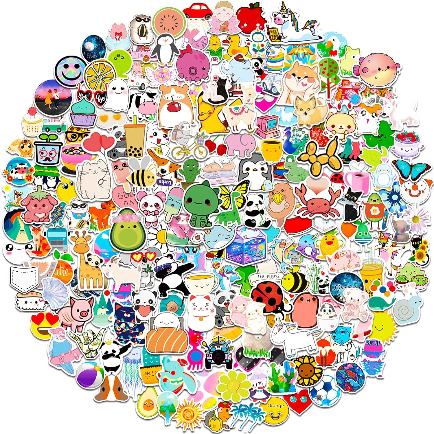 Cute Animal Sticker Packs,200PCS Cartoon Animal Laptop Stickers for ...