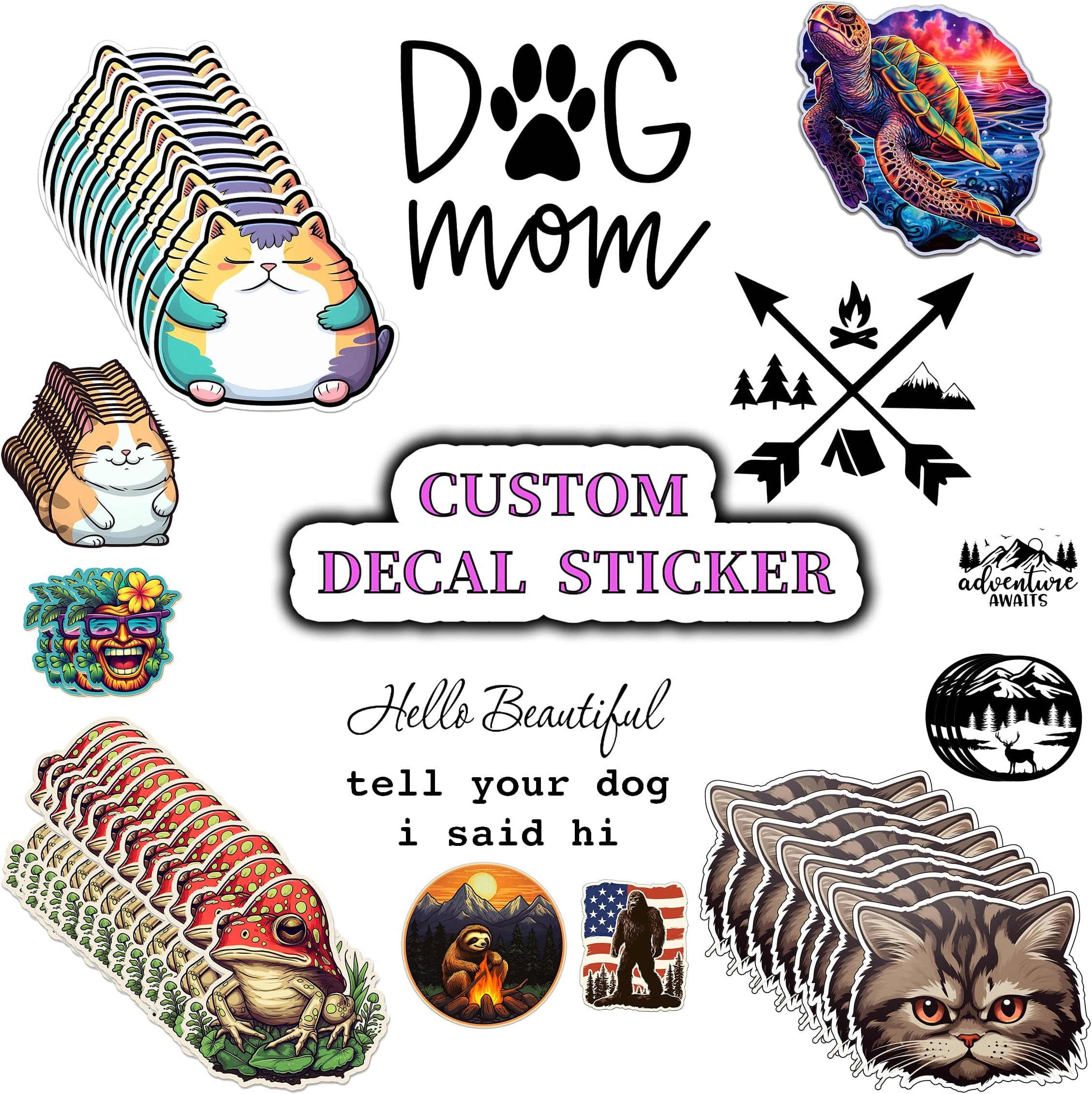 Amazon.com: Your Custom Personalized Customize Square Image/Logo Vinyl ...