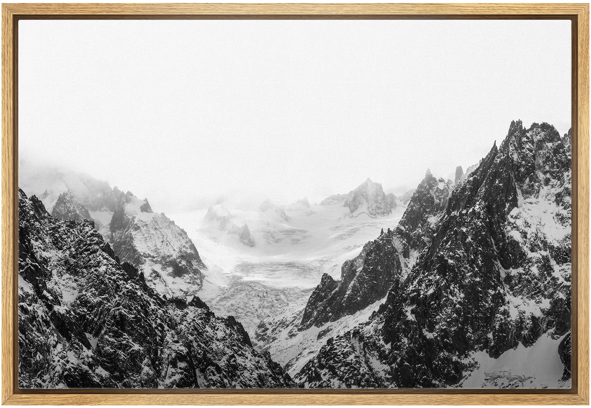 Framed Black And White Landscape Photography