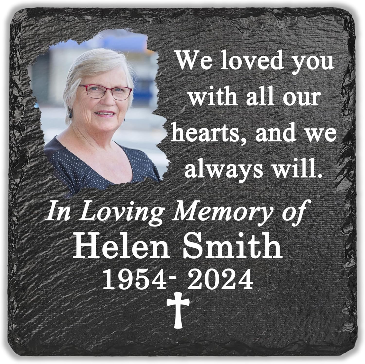 Amazon.com: Personalized Memorial Stone with Picture, Personalized ...