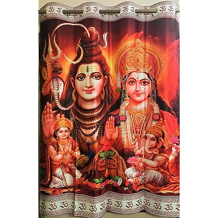 Buy Amazin Homes 3D Digital Print Ram Darbar Curtain Temple/Pooja Room ...