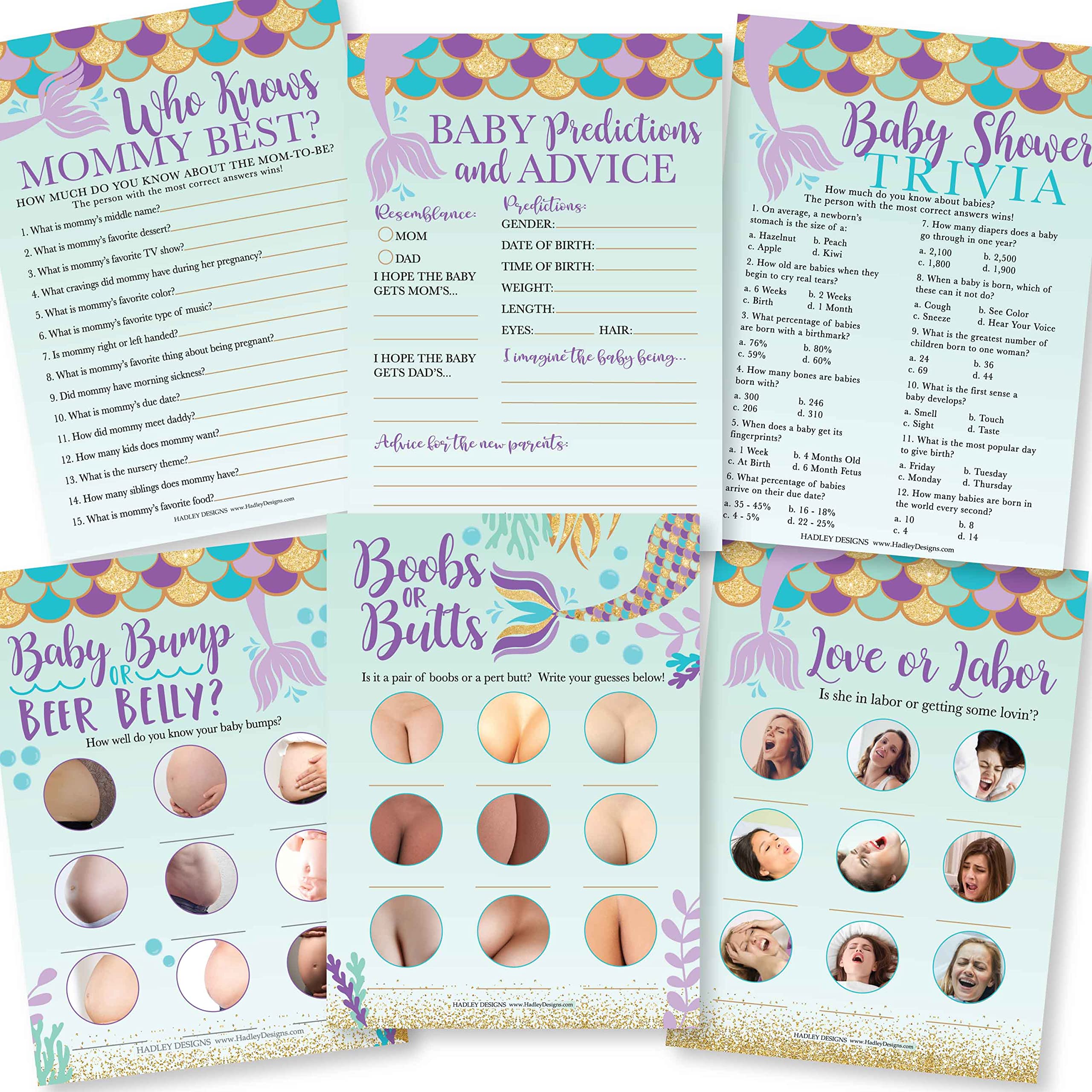 Buy Hadley Designs 75 Mermaid Baby Shower Games For Girls 6 Games buy-hadley-designs-75-mermaid-baby-shower-games-for-girls-6-games