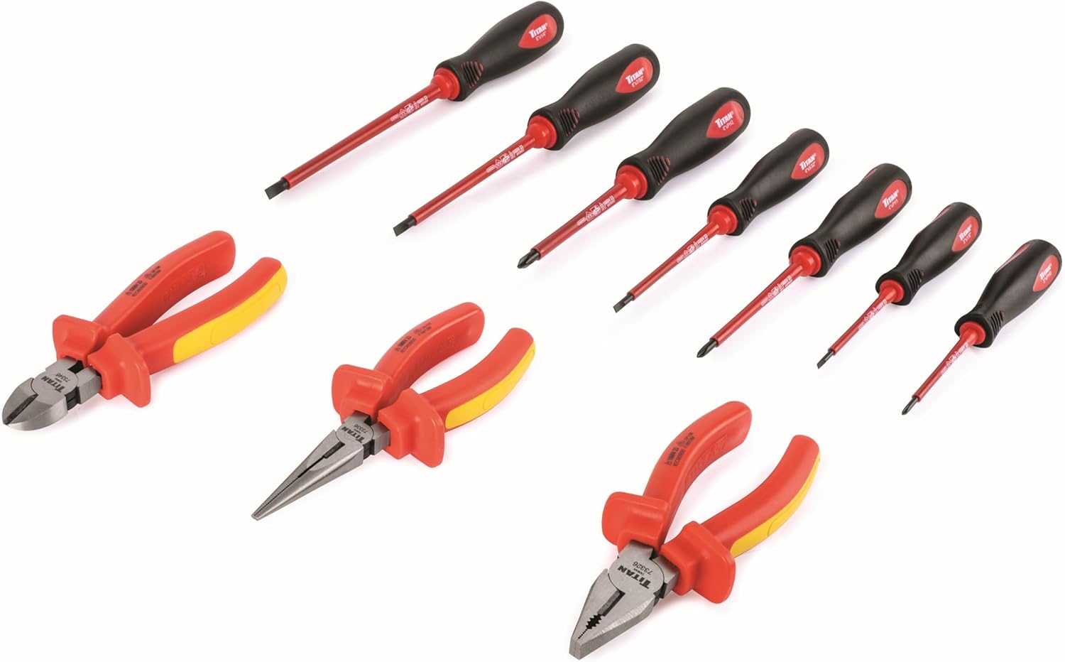 Amazon.com: Titan 73700 10-Piece VDE Insulated Screwdriver and Pliers ...