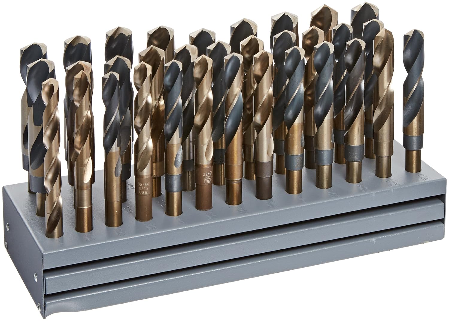 Drill America - D/A833SD-CO-SET 33 Piece m42 Cobalt Reduced Shank Drill ...