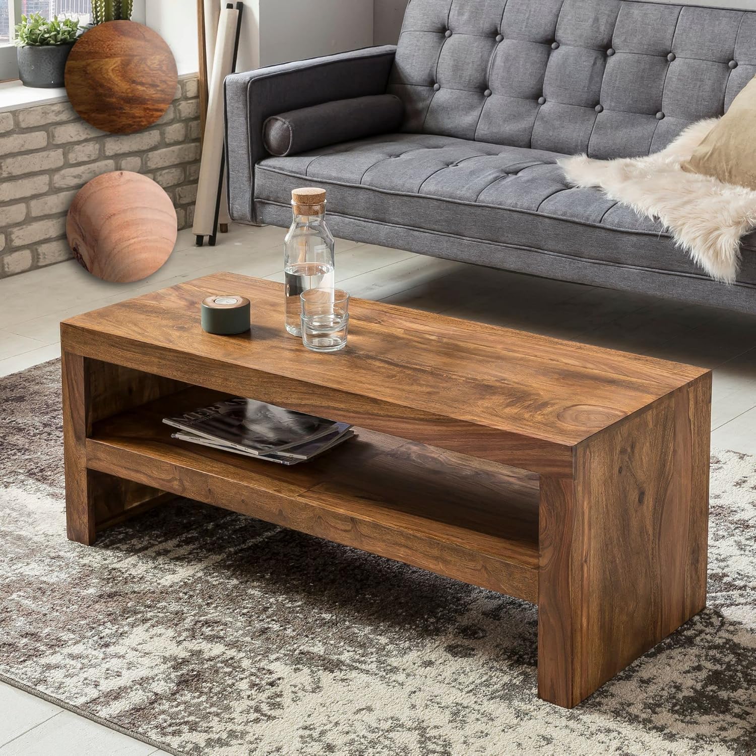 Kantiwal Furniture Sheesham Wood Modern Center Table for Living Room ...
