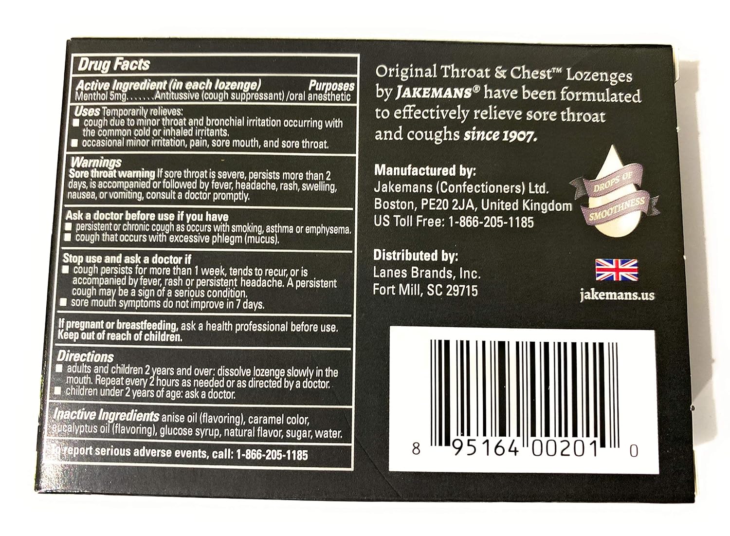 Jakemans Anise Throat & Chest Lozenge Box, 24 counts – BigaMart