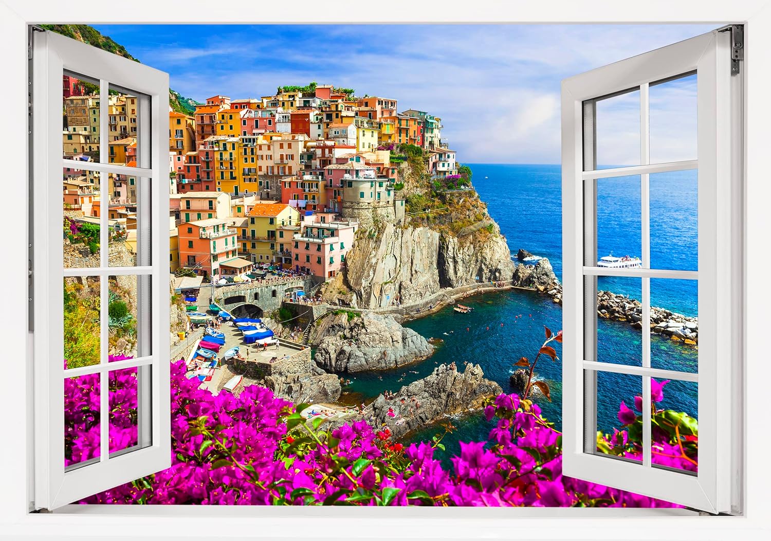 Amazon.com: Window Scape Tropical 3D Window Wall Decal Sticker Mural ...