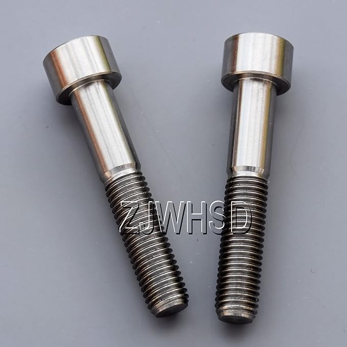 Amazon.com: 2pcs M9 x 1.25 x 50 mm Titanium Ti Screw Bolt Allen Hex ...