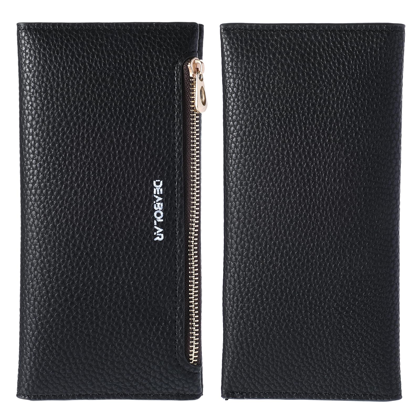 Amazon.com: Yuanchu Ultra Slim PU Women Wallet, Bifold Thin Wallet PU ...