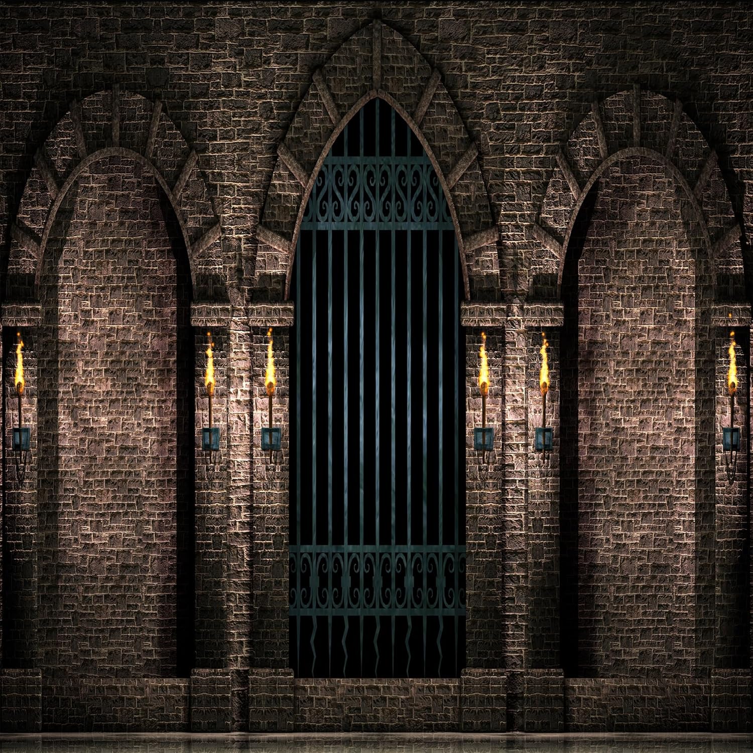 Amazon.com : BELECO 8x8ft Fabric Gothic Castle Photography Backdrop ...