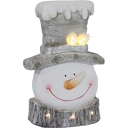 Amazon.com: HutHomery Lighted Christmas Snowman Lamp, Electric Glass ...