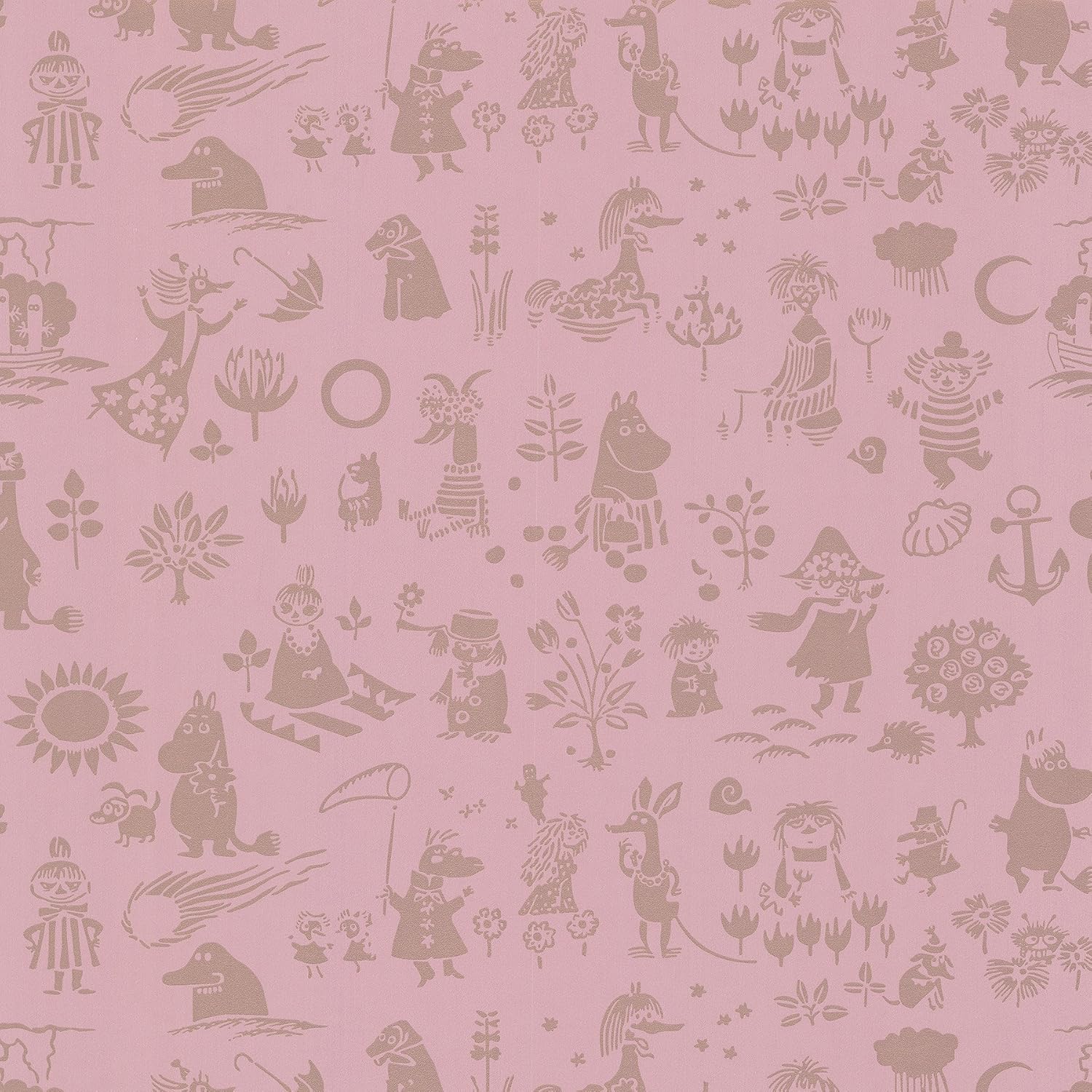 Sandudd SD5164-5 Pink Moomin Novelty Wallpaper - Amazon.com