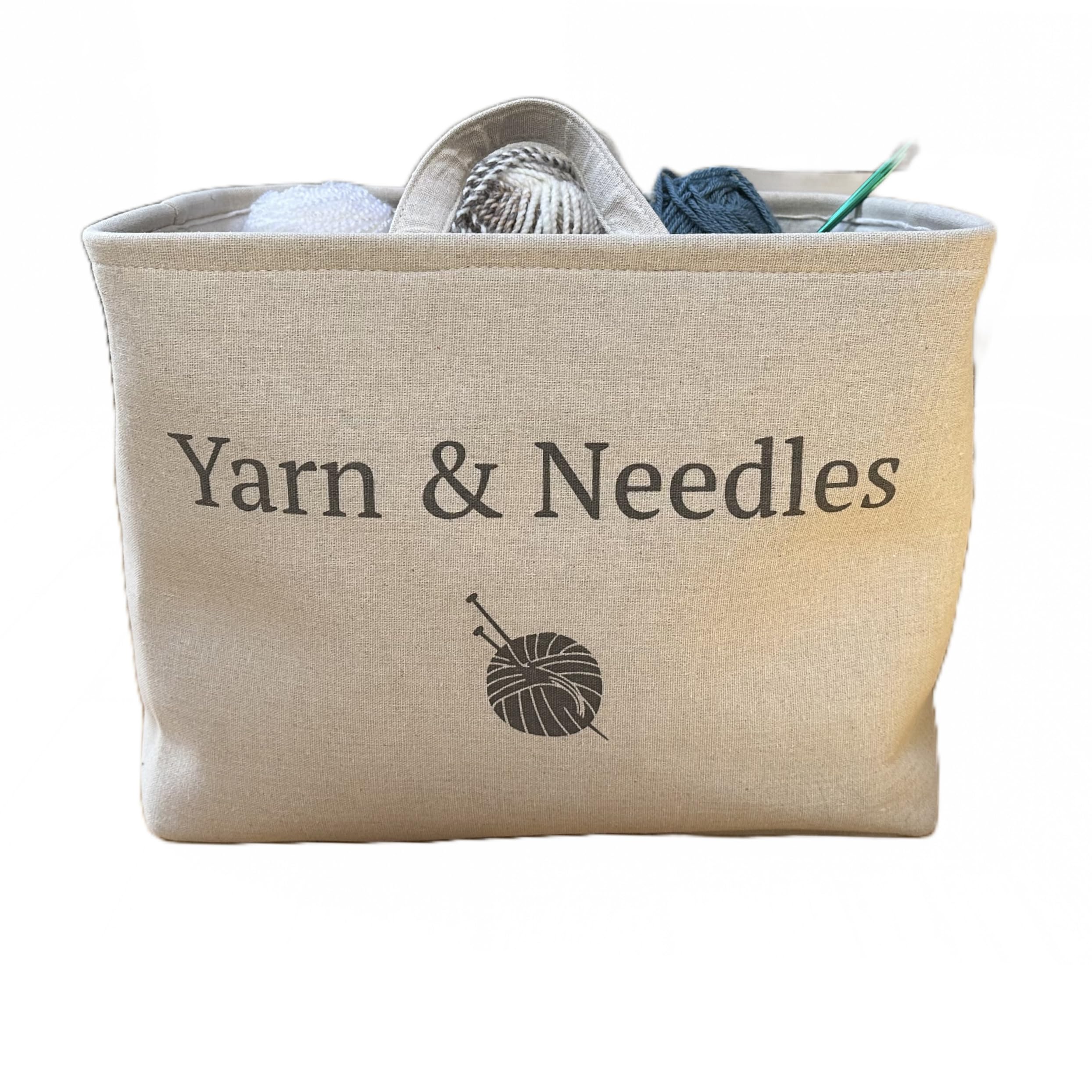 Amazon.com: Yarn and Needles Large Tote basket for all your sewing and ...