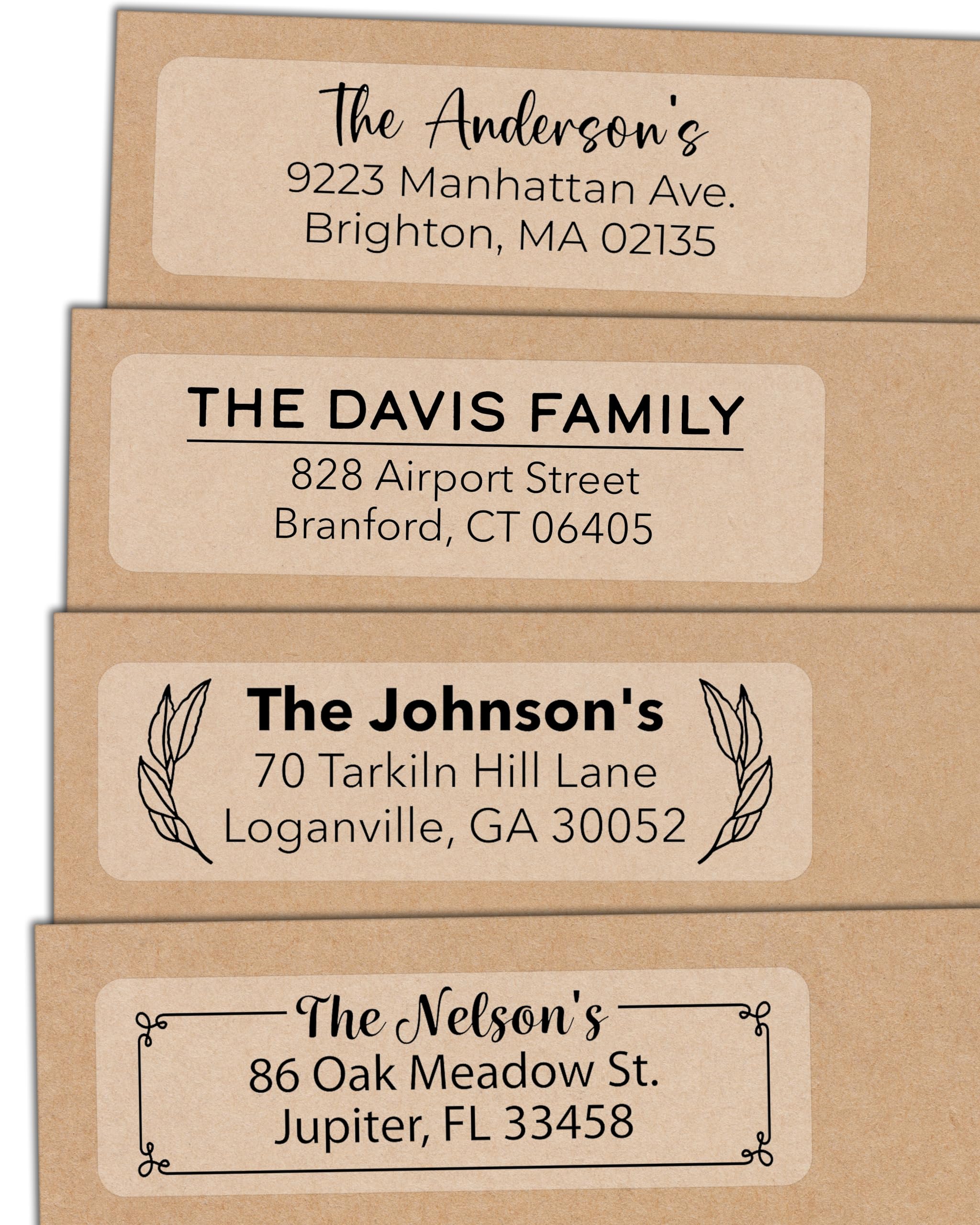 Amazon.com : Personalized Clear Return Address Labels - Custom Matte ...