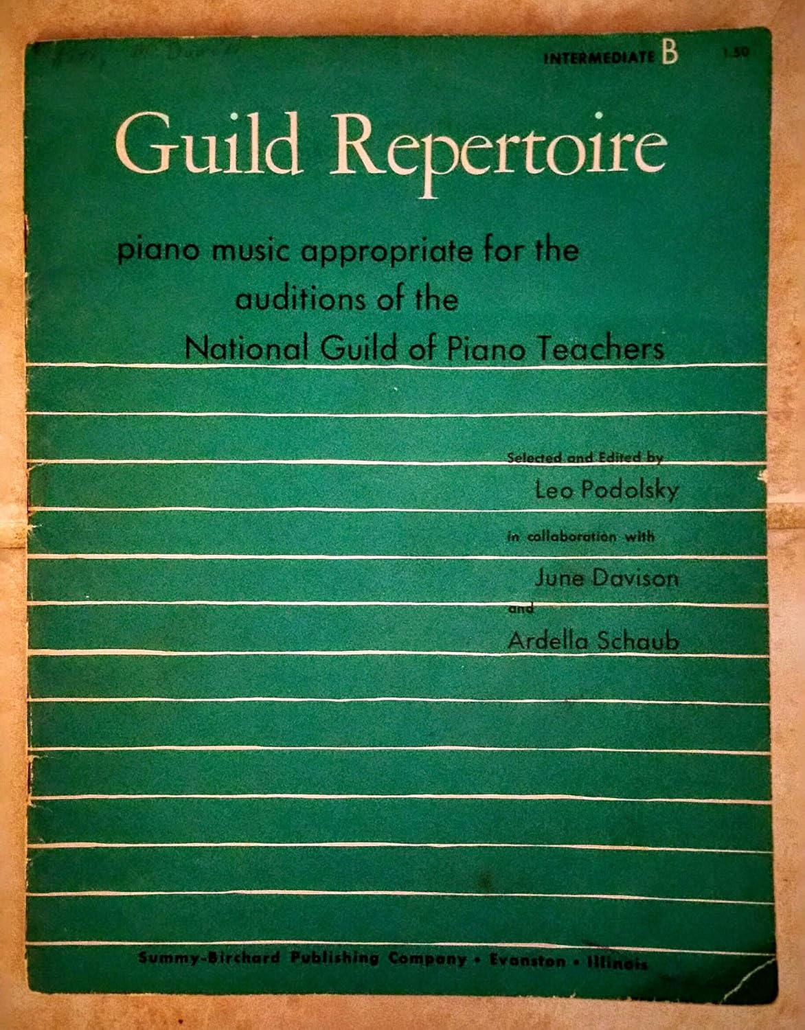Guild Repertoire - Intermediate B - Piano Music Appropriate for the ...