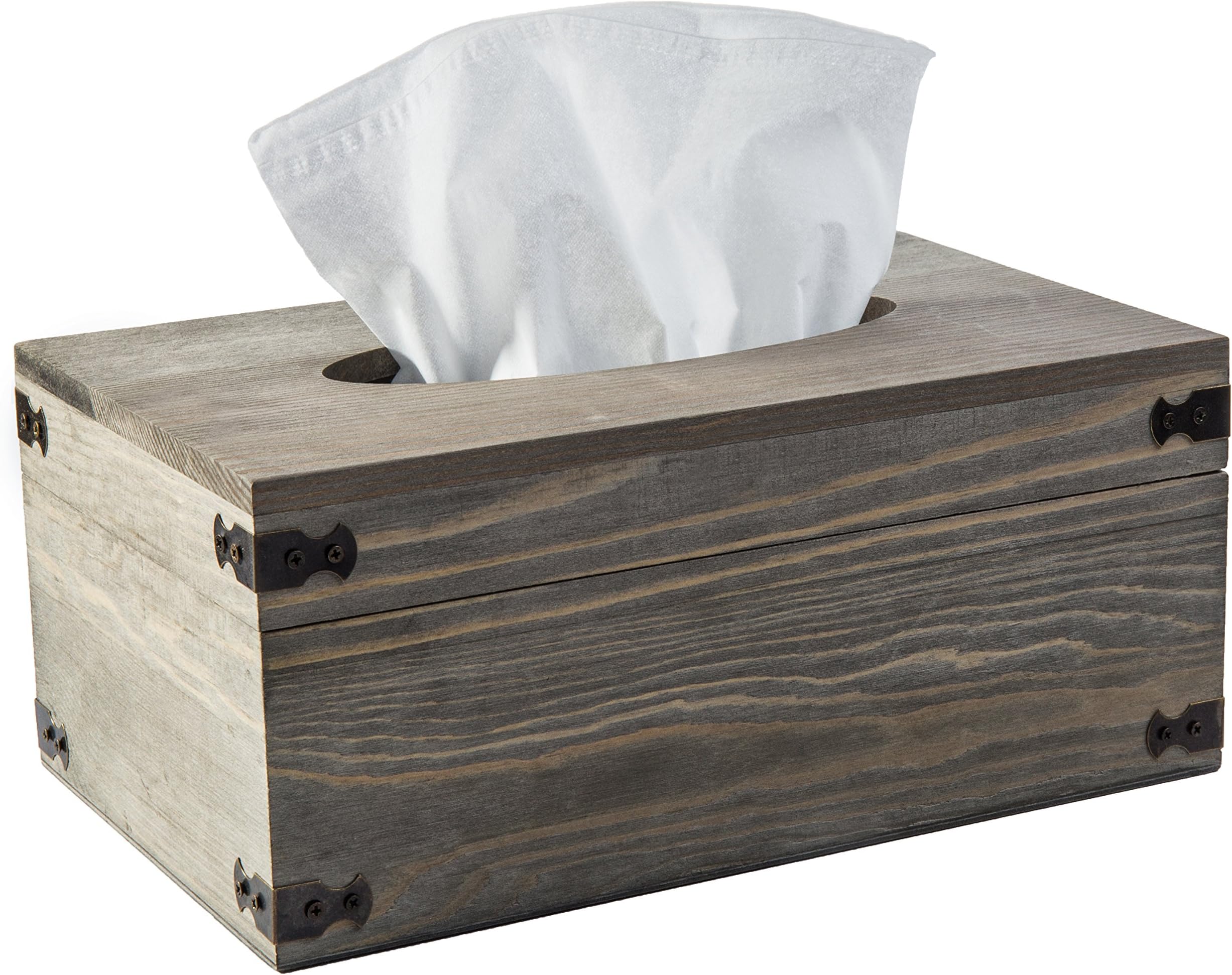 Amazon.com: ExoLiry Rustic Gray Vintage Wood Square Facial Tissue Paper ...