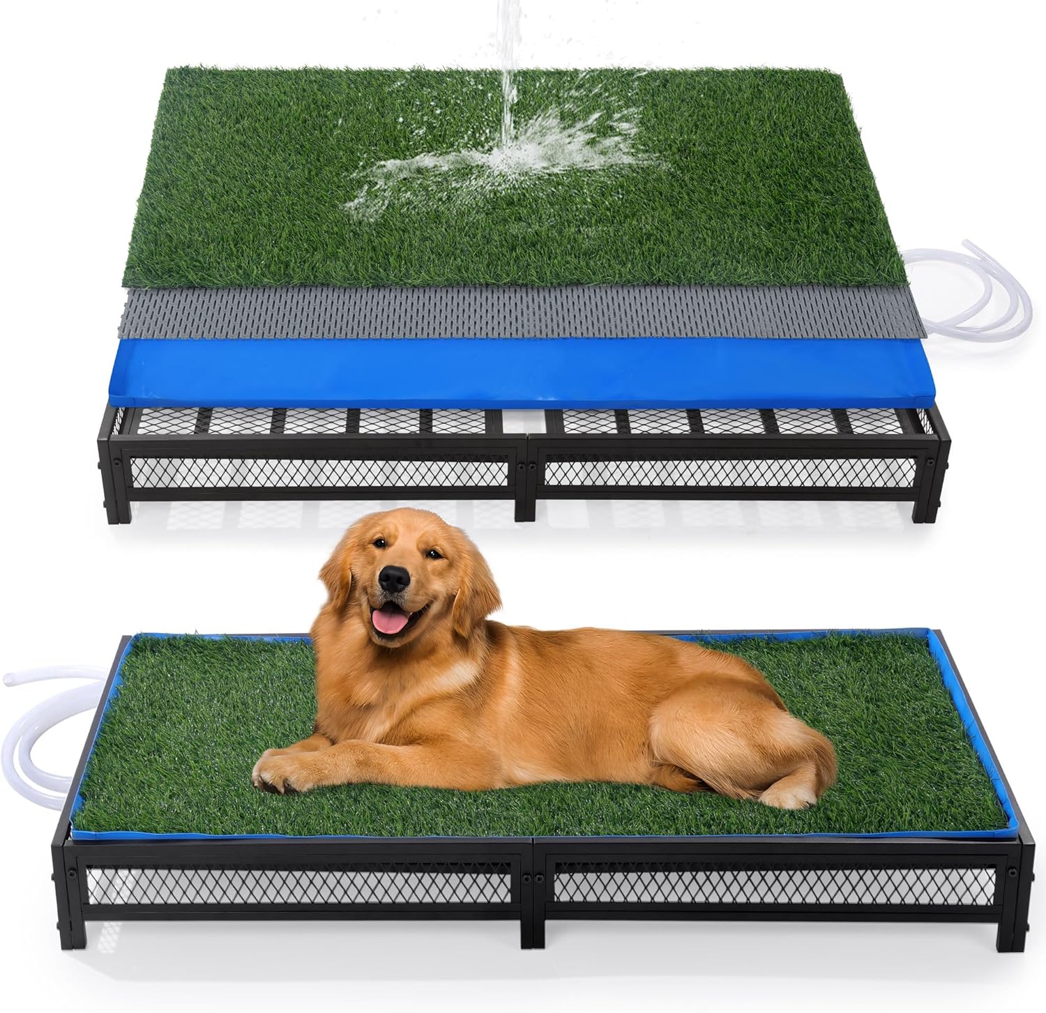 Amazon.com : HOMBYS Porch Potty for Dogs with Drain, Artificial Grass ...