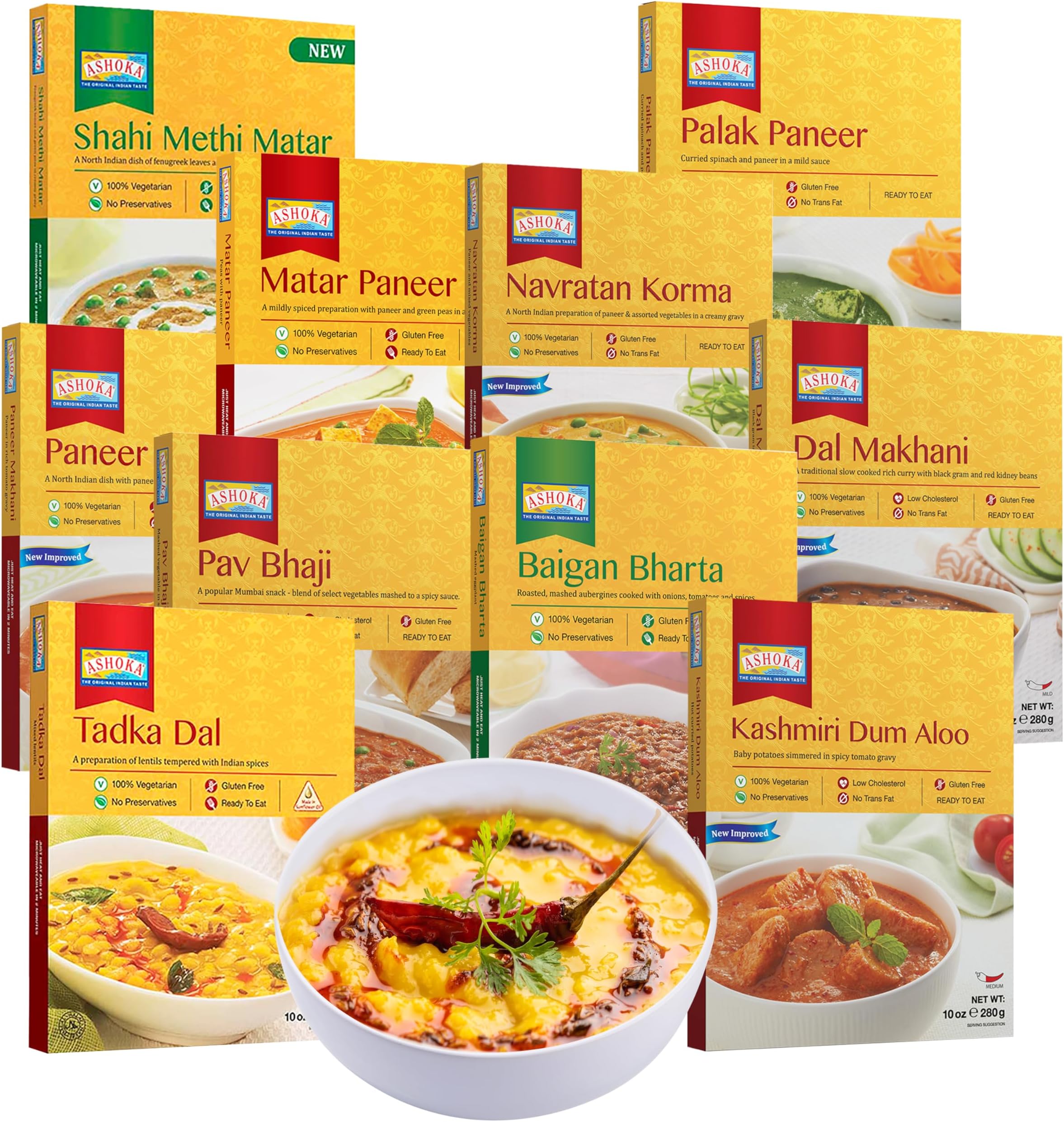 Amazon.com: Meal Delight Indian Cuisine Ready to Eat Meals Pack of 6 ...