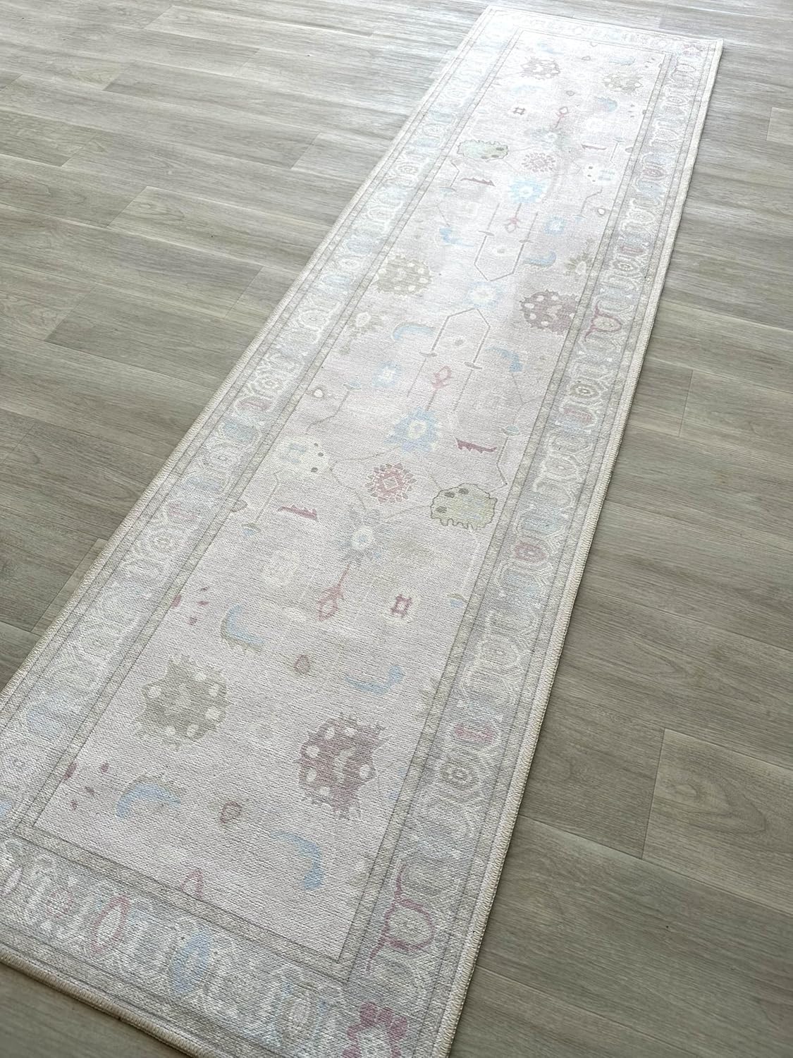 Pink Oushak Runner Rug, Modern Runners, Vintage, Turkish, Eclectic ...