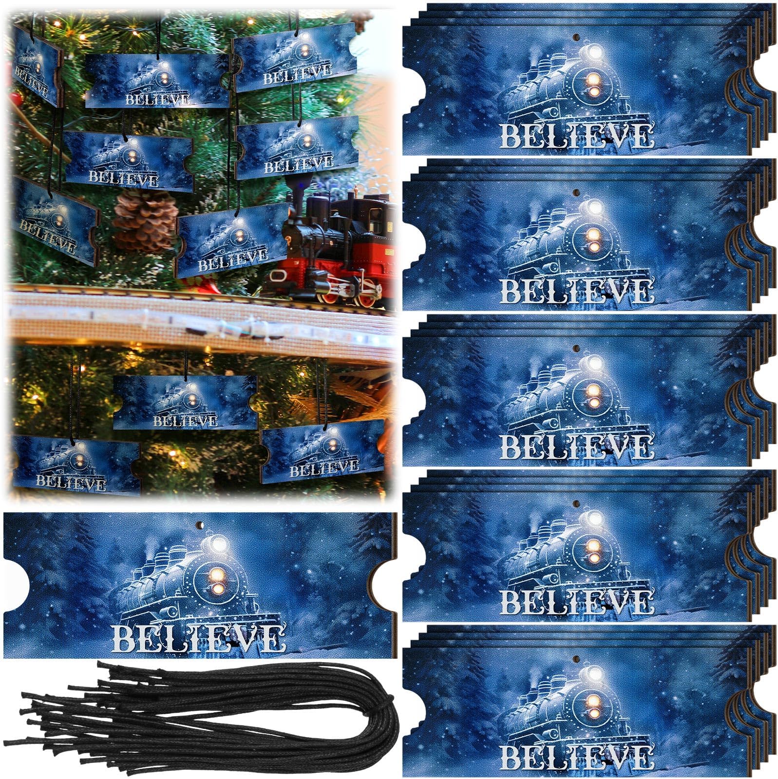 Amazon.com: North Pole Express Train Themed Christmas Ornament ...