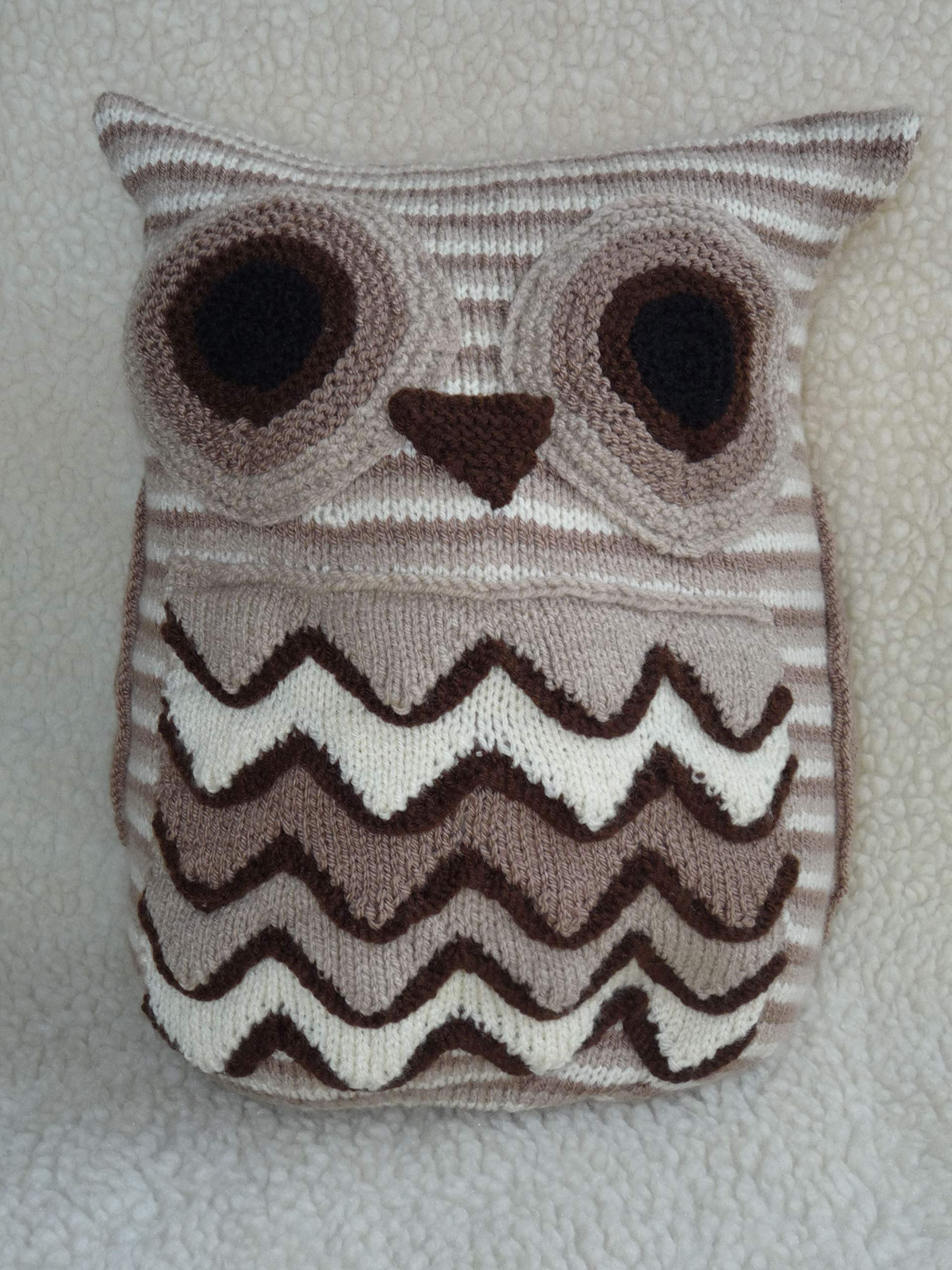 Knitting Pattern For Owl Cushion Owl Cable Stitch Pattern
