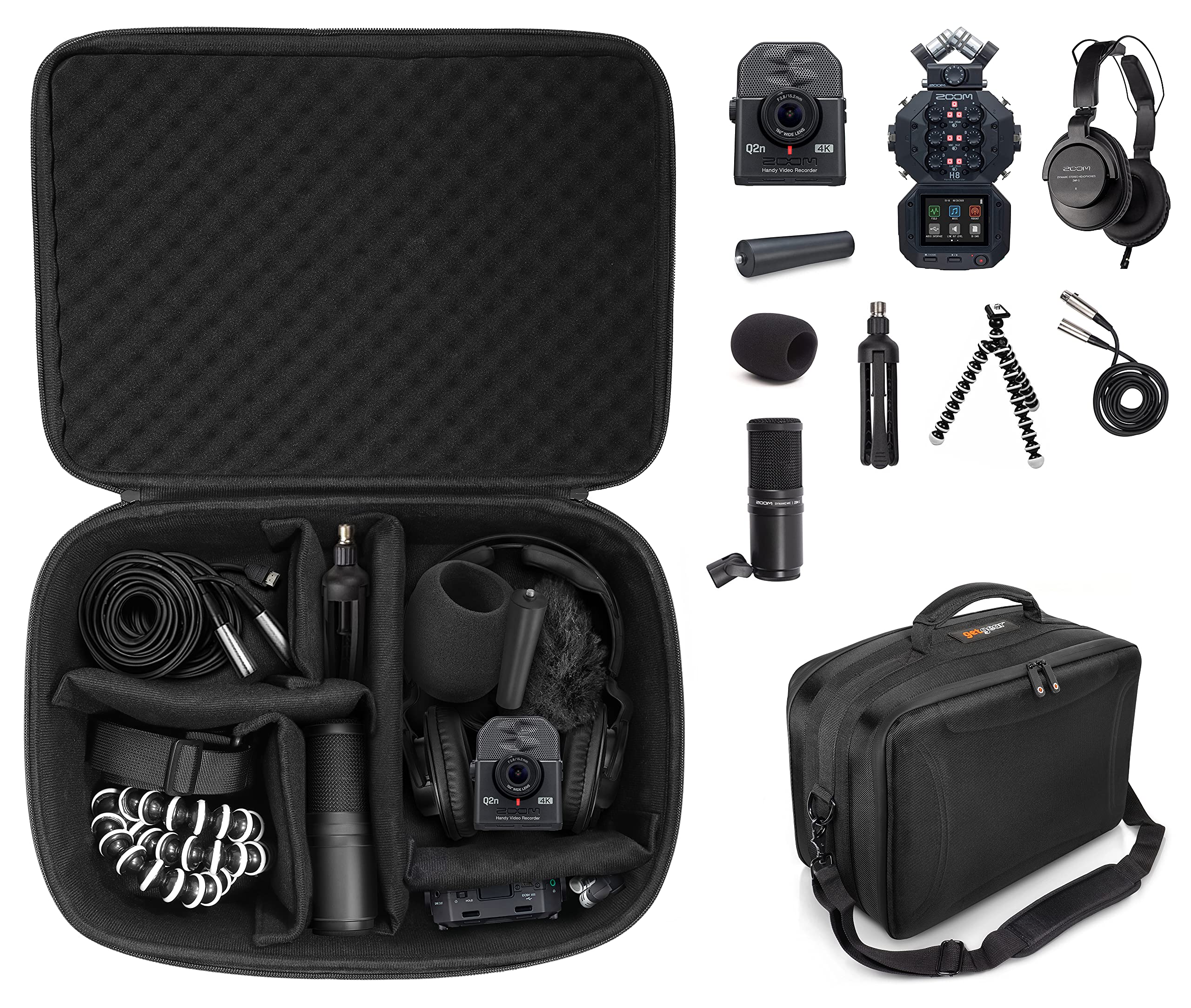 Amazon.com: getgear All in one case for Zoom Portable Handy Recorder ...