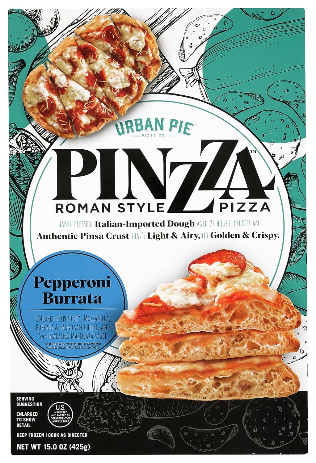 Amazon.com: Urban Pie Pepperoni Burrata Pinzza, 15 Oz : Grocery ...