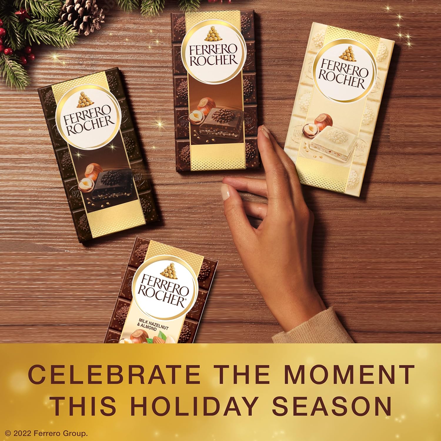 Buy Ferrero Rocher Premium Chocolate Bars, Variety Pack Individually ...