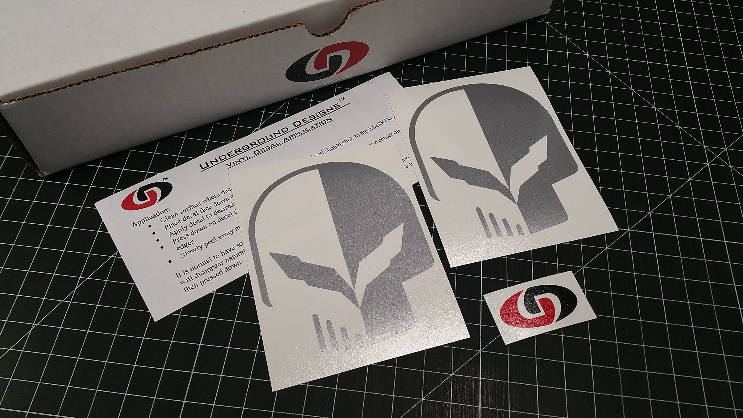 Buy UNDERGROUND DESIGNS C7 Skull Two-Face Decal Corvette Jake Skull ...