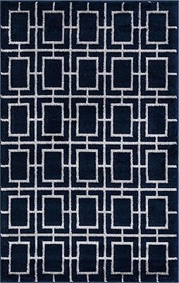 Amazon.com: Unique Loom Glam Collection Area Rug - Deco (10' x 13 ...