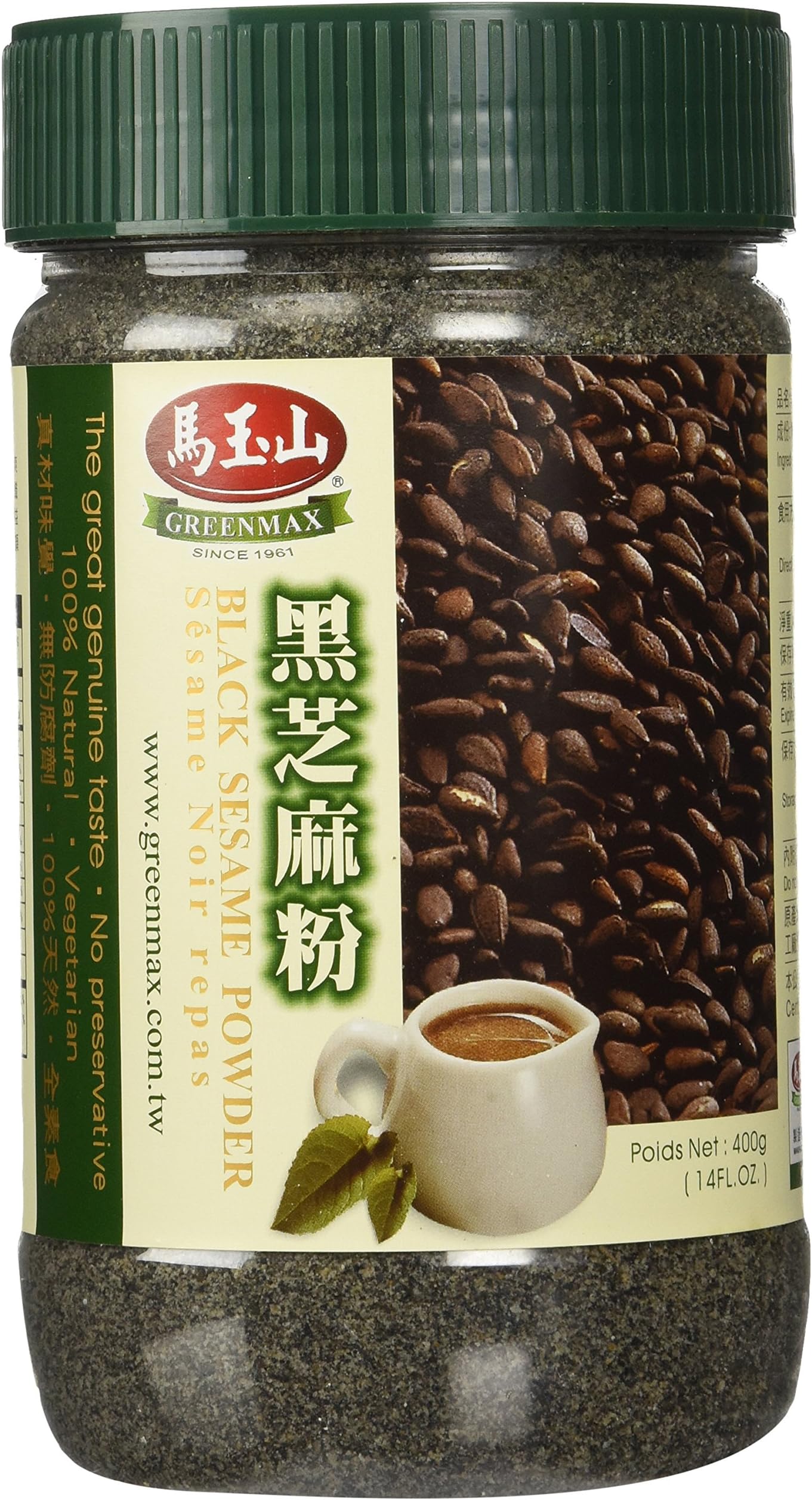 Amazon.com: Greenmax Black Sesame Powder 14 oz (Pack of 1) : Grocery ...
