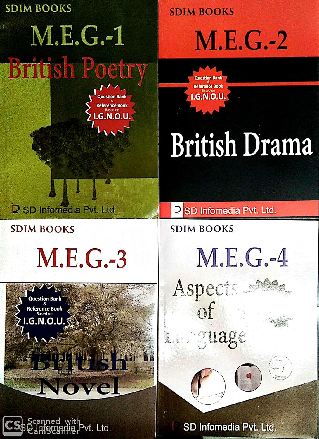 Buy IGNOU MA ENGLISH 1st Year Help Books Combo MEG 1 | MEG 2 | MEG 3 | MEG 4 (MA in English ...