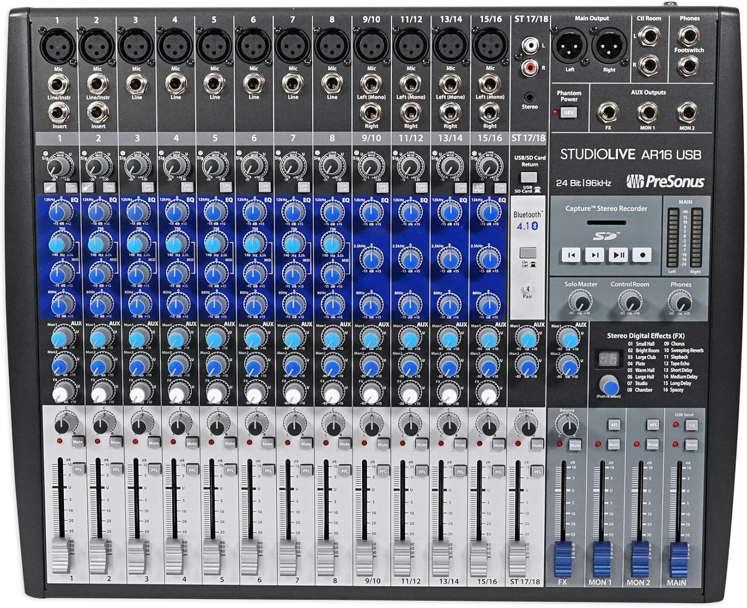 Amazon.com: PreSonus StudioLive AR16 USB 18-Channel hybrid Performance ...