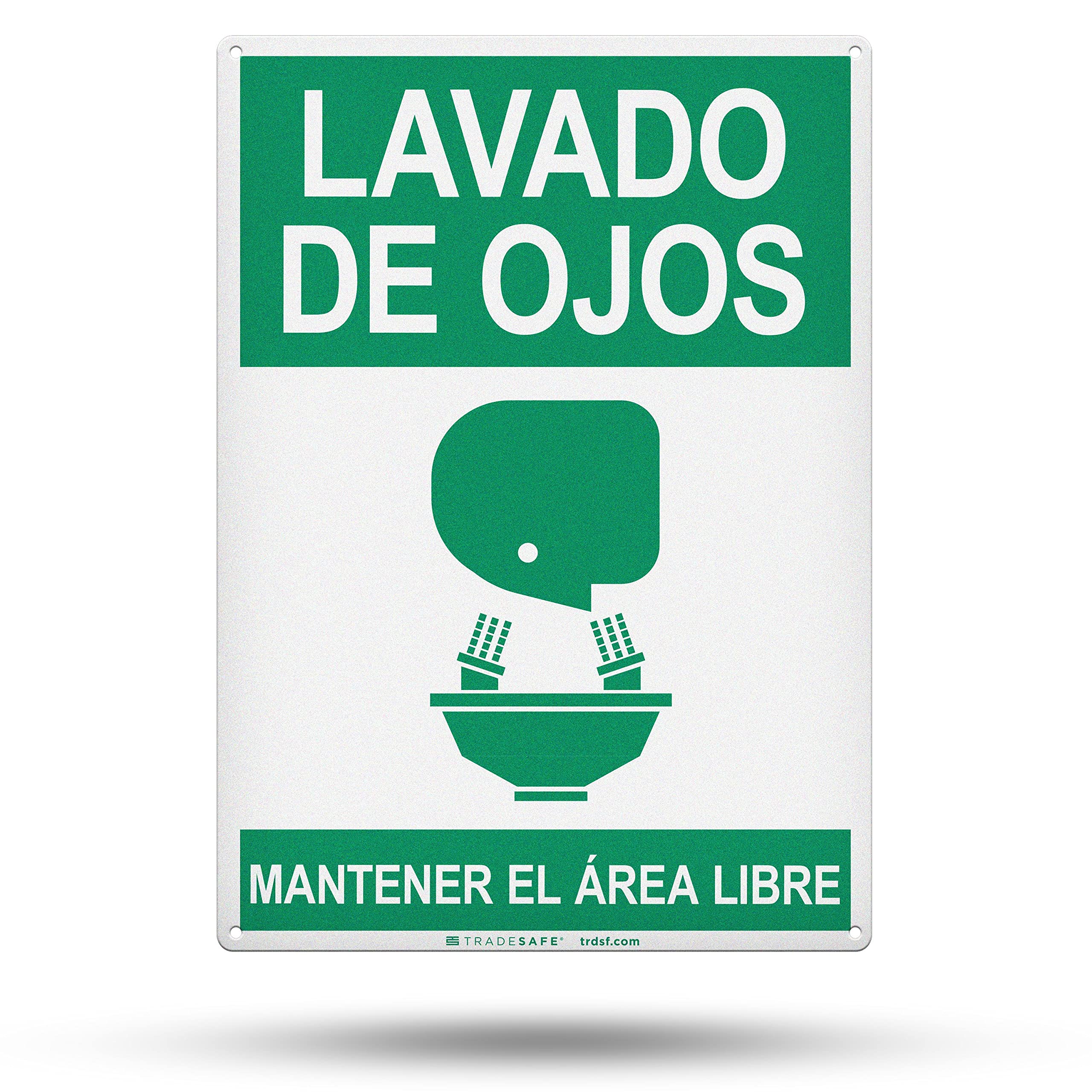Buy TRADESAFE Eye Wash Station Sign, Lavado De Ojos Mantener El Área ...