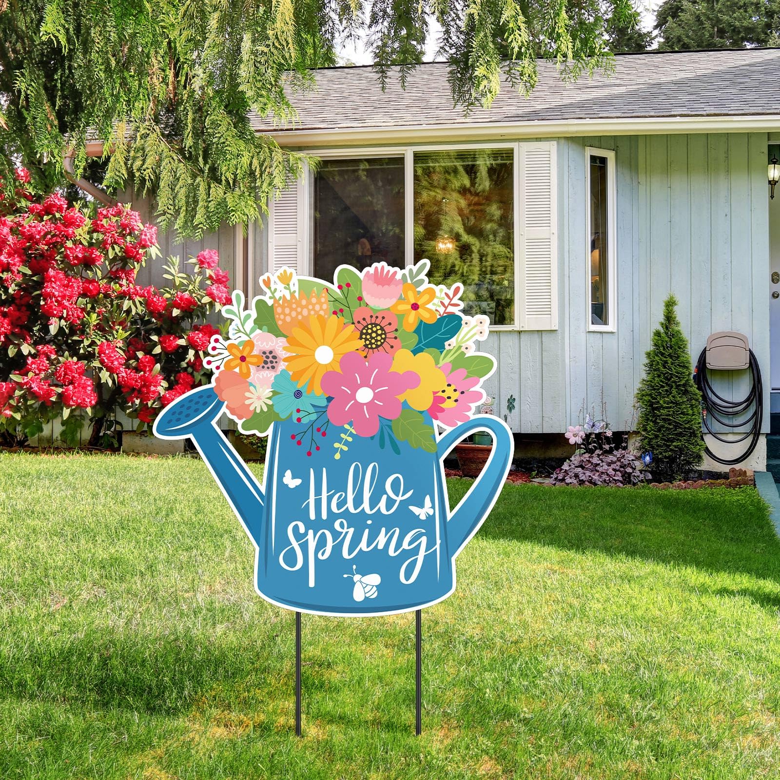 Snapklik.com : MorningRo Spring Flower Metal Garden Stakes, Spring ...
