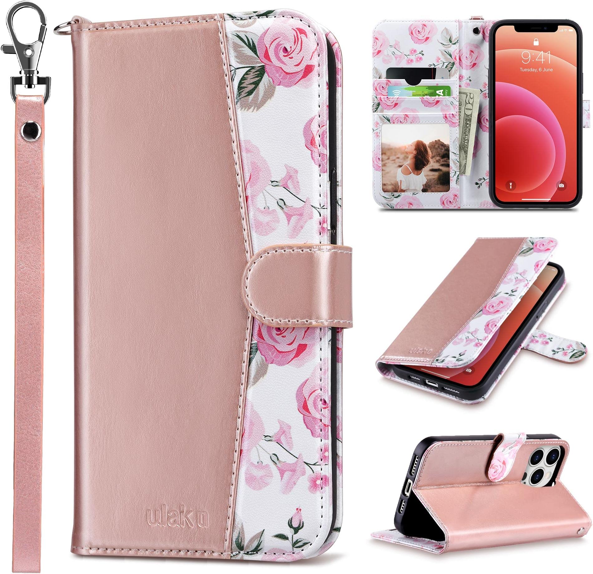 Amazon.com: AJOURTEK for iPhone 12 Pro Max, Art Designed Flip Wallet ...