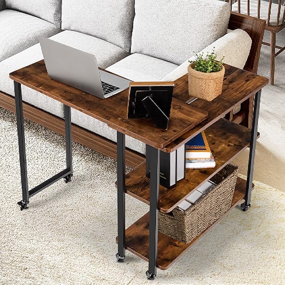 Amazon.com: Tangkula 360° Free Rotating Sofa Side Table, Patented ...