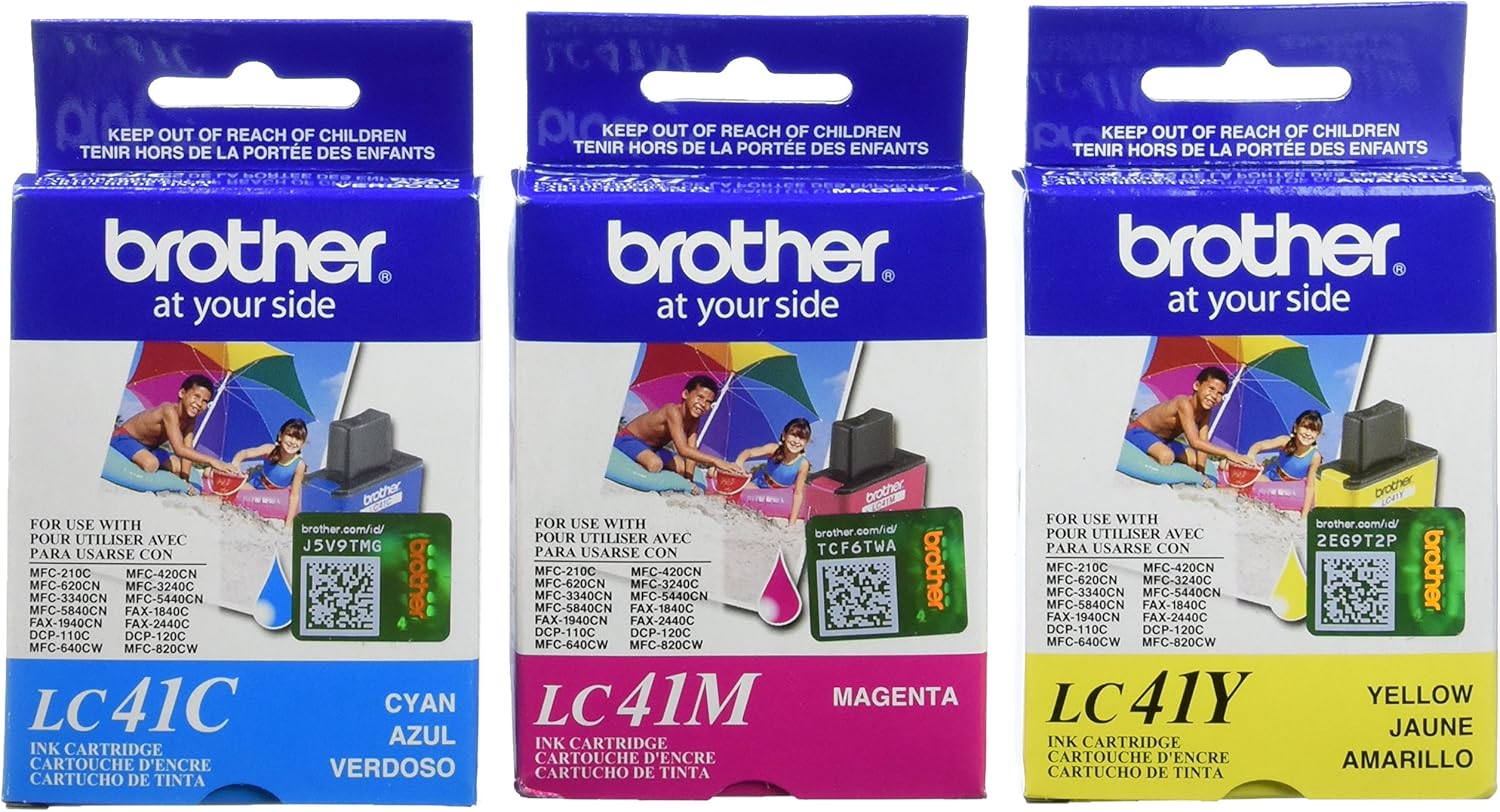 Amazon.com: BROTHER LC41CL3PKS 3 Ink Pack : Office Products