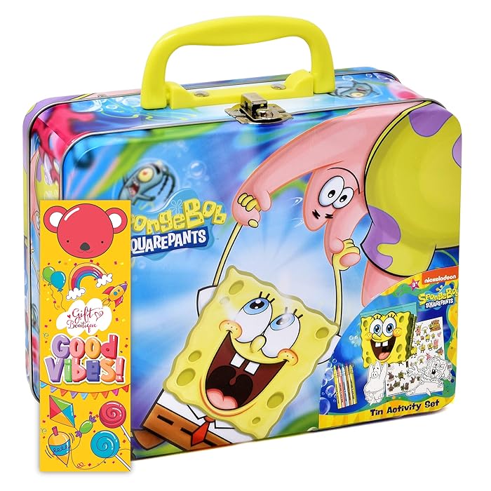 Buy SpongeBob Squarepants Coloring and Activity Tin Box, Crayons ...