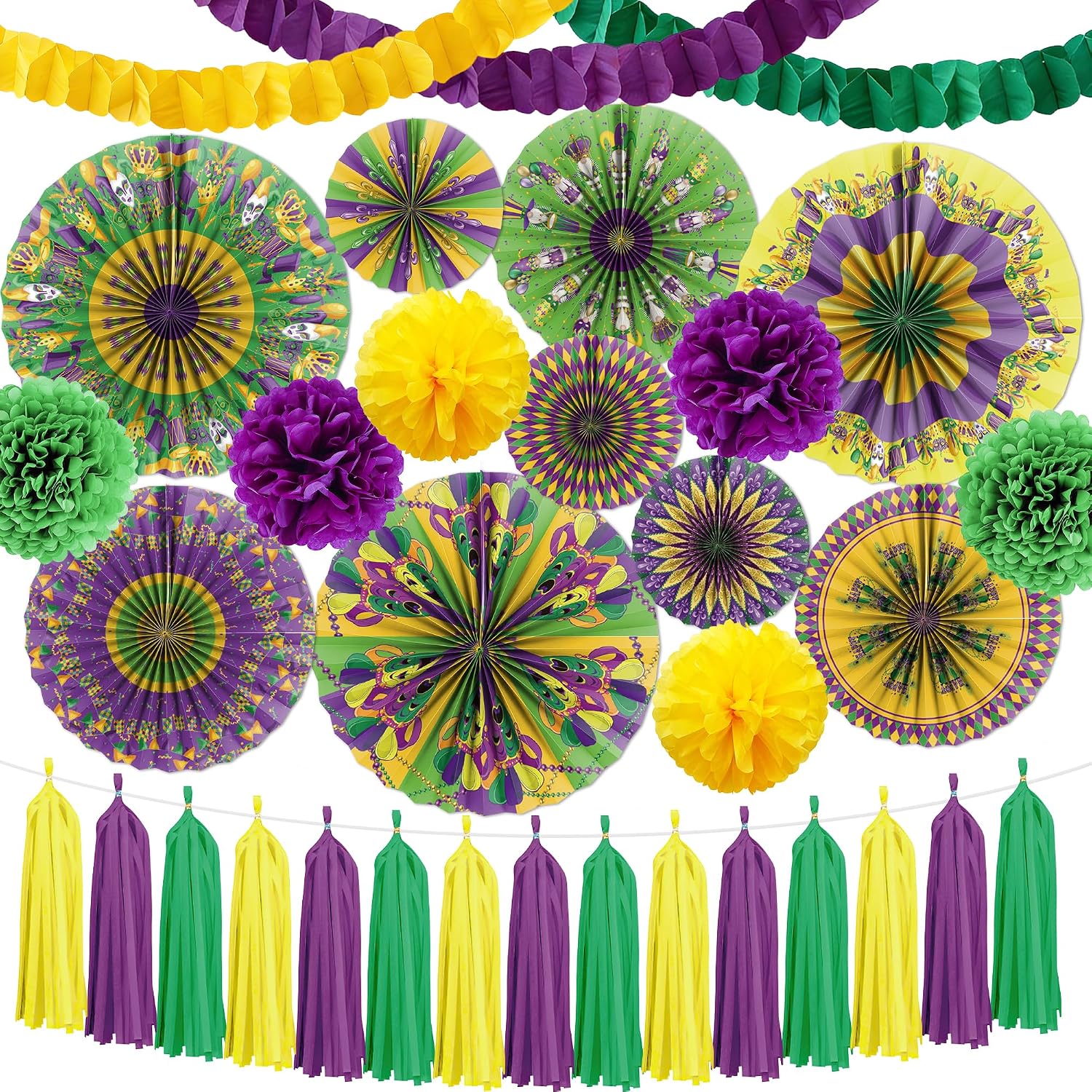 Amazon.com: Hokinaa Mardi Party Gras Decorations - 21 Pcs Carnival ...