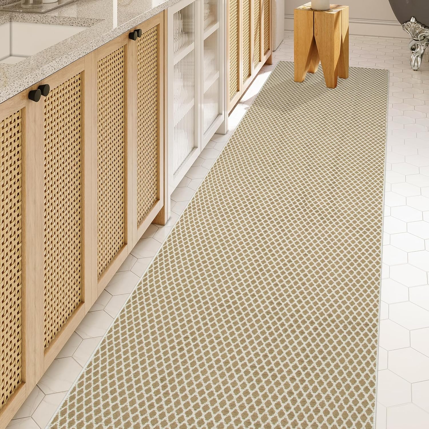 Amazon.com: OJIA Hallway Runner Rug 2.6'x10' Cotton Woven Washable ...