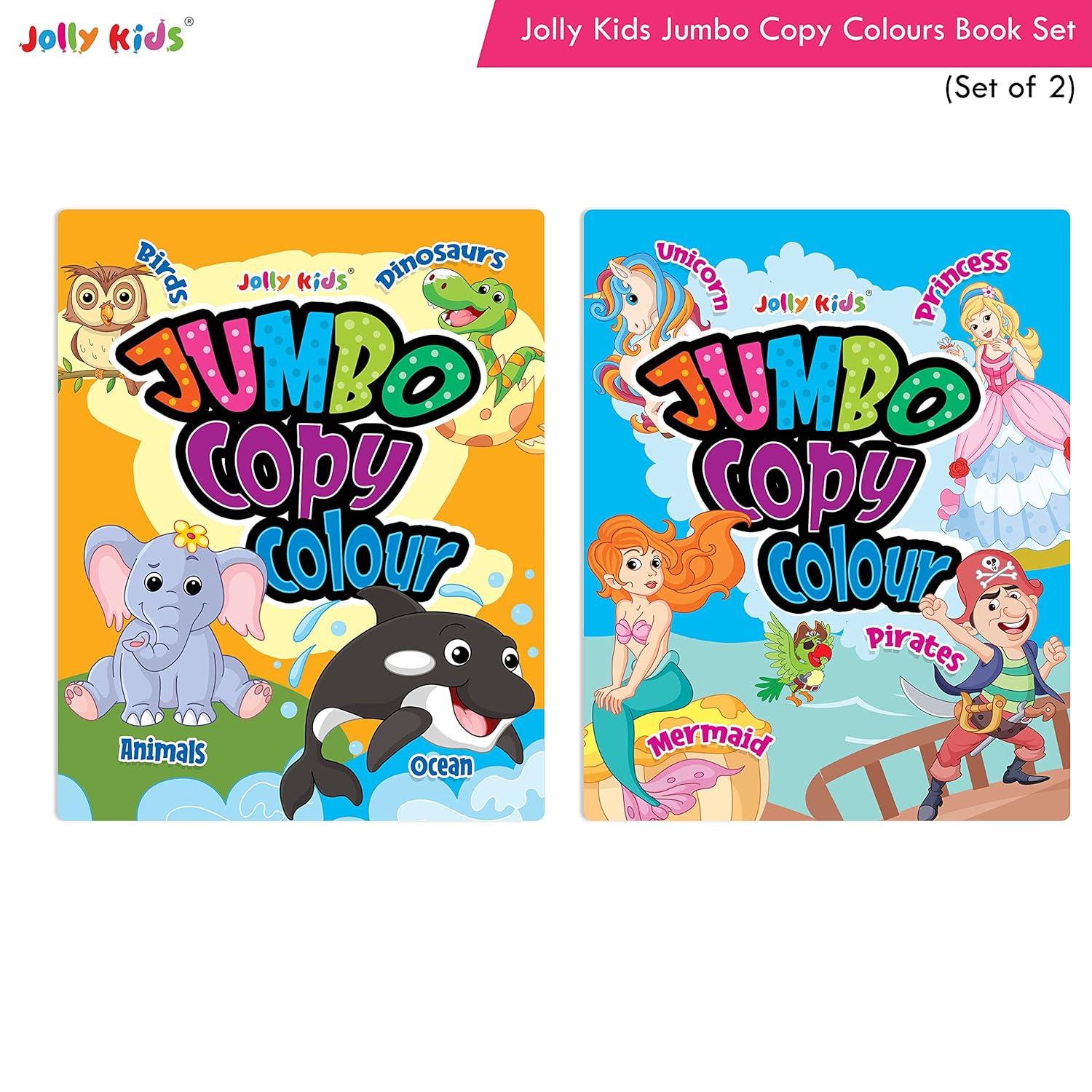 Buy Jolly Kids Jumbo Copy Colour Books Set (Set of 2)| Colouring Books ...