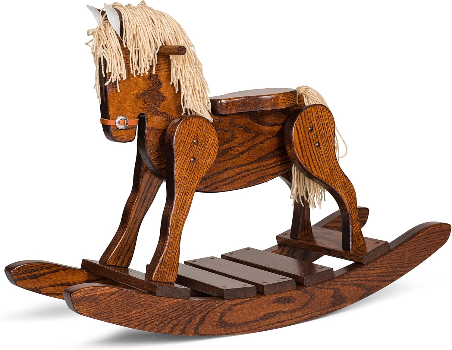Amazon.com: LifeSong Milestones Amish-Made Wooden Rocking Horse for ...
