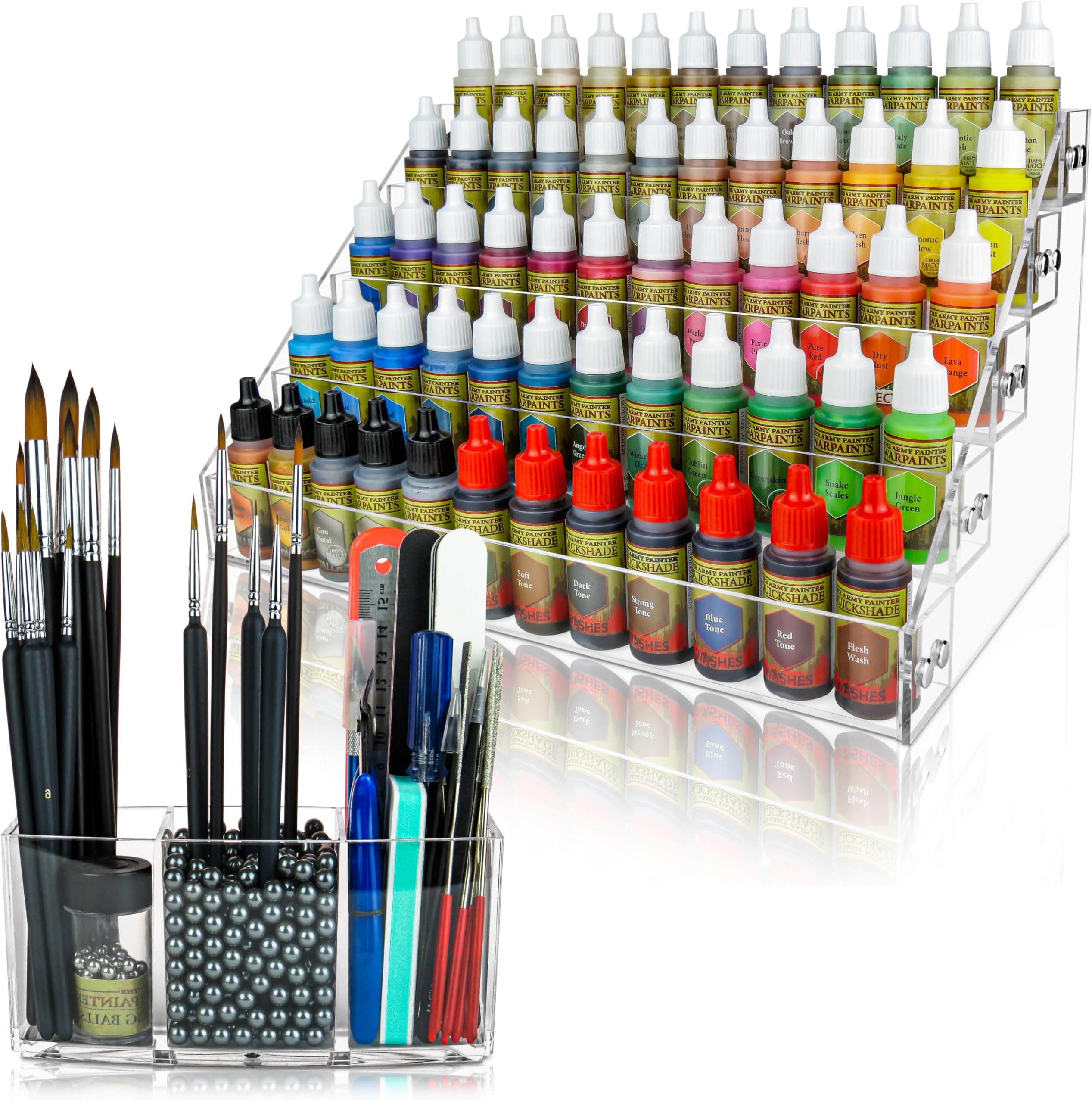 Amazon.com: Plydolex Modular Paint Organizer for 87 Paint Bottles and ...