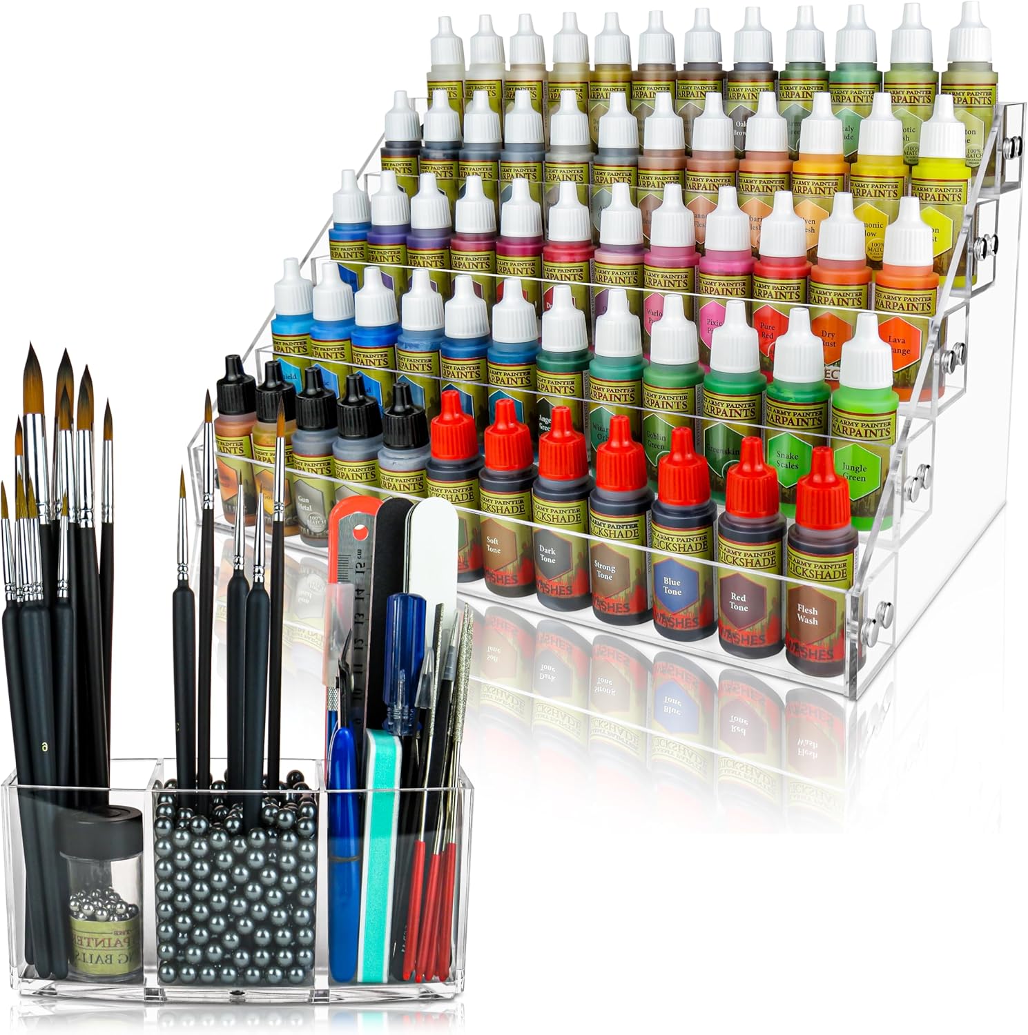 Amazon.com: JKB Concepts Paint Organizer & Brush Holder Set. 6 Support ...