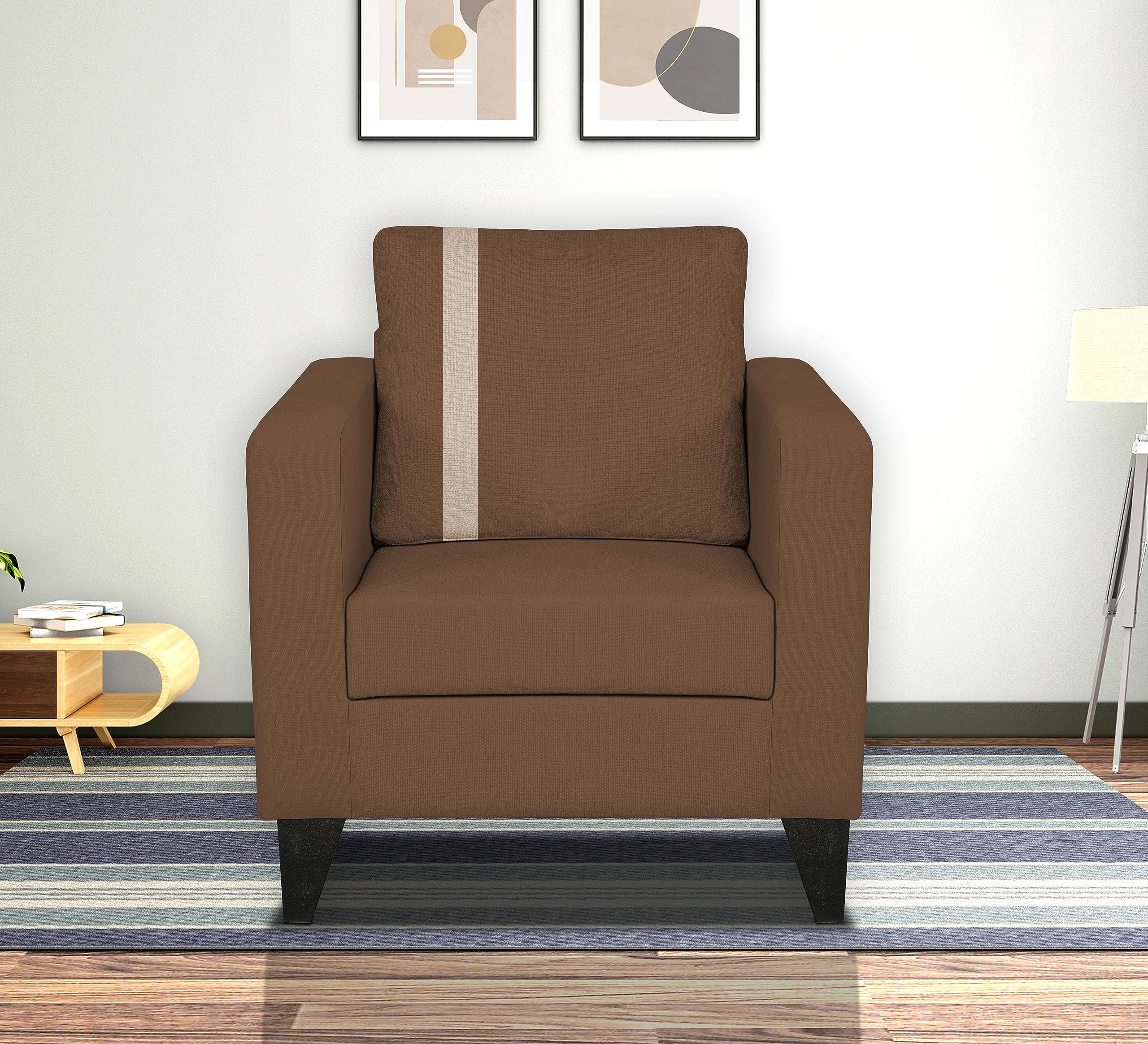 Sofa Architect Alexia Plus 1 Seater Sofa (Brown) : Amazon.in: Home ...