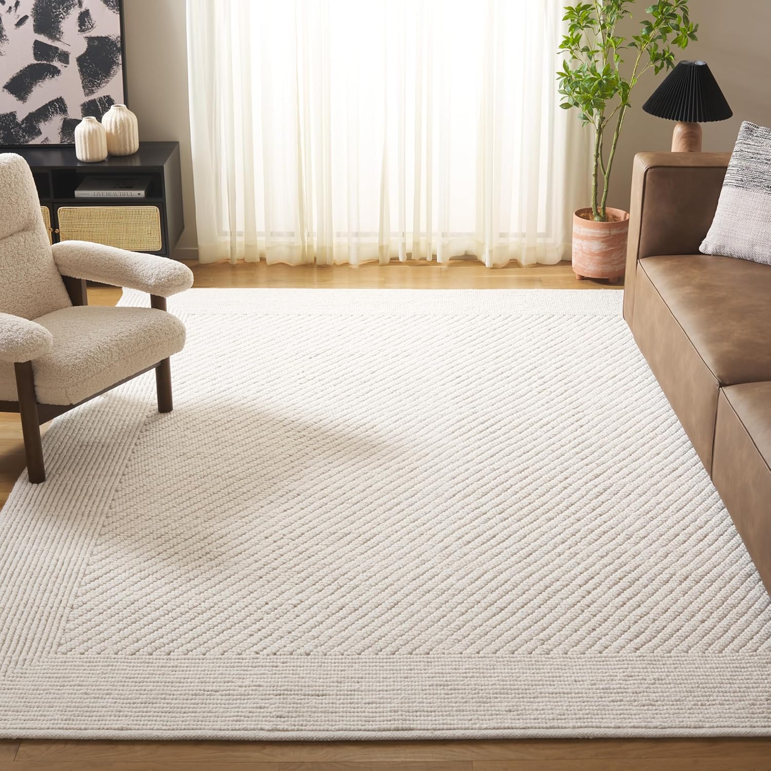 Brandclub - SAFAVIEH Natura Collection Area Rug - 8' x 10', Ivory ...